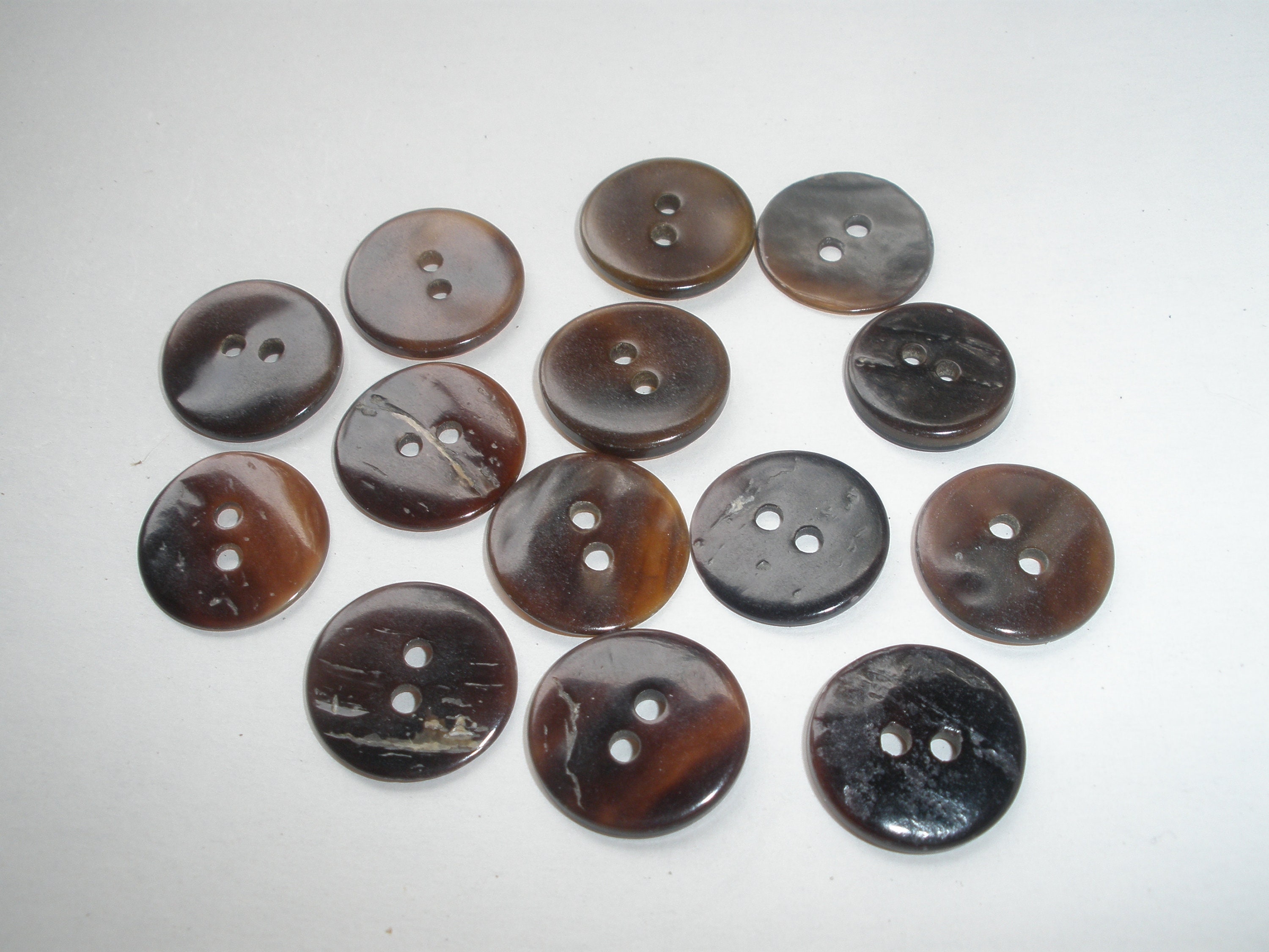 Rare Japanese key Shell Buttons Dark Brown | Etsy