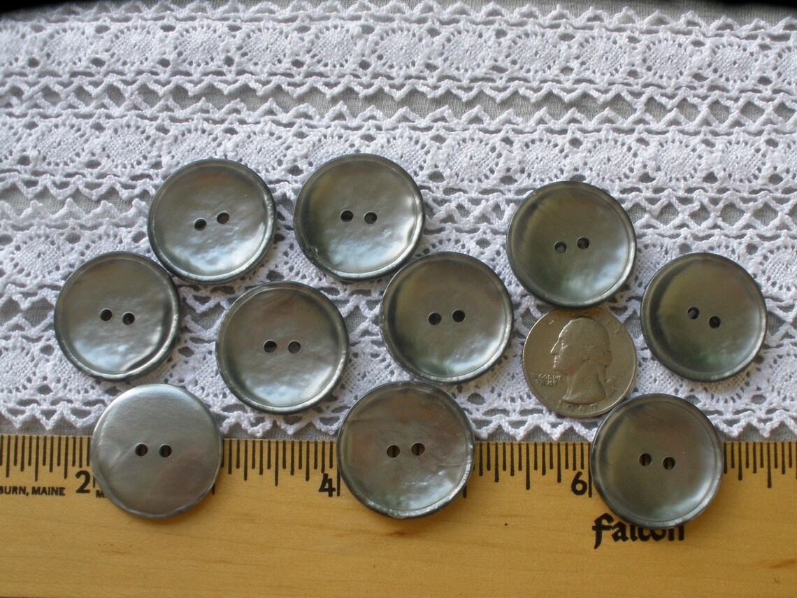 Pearlized Gray Plastic Coat Buttons 27mm 44L 1 1/16 - Etsy