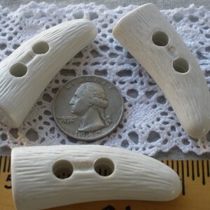 51MM off White Textured Toggle Coat Buttons Horn Shape Large Sweater ...