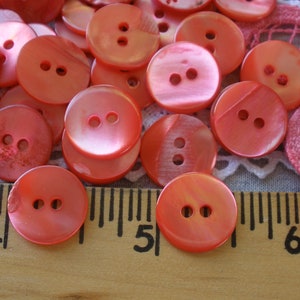 14MM Bright Pink Trocas Shell Buttons 22L 9/16" MOP Sewing 2 Hole Sew ...