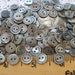 1979 Vintage Gray Smoke Carved MOP Shirt Buttons Size 16L 10MM 3/8" 2 ...