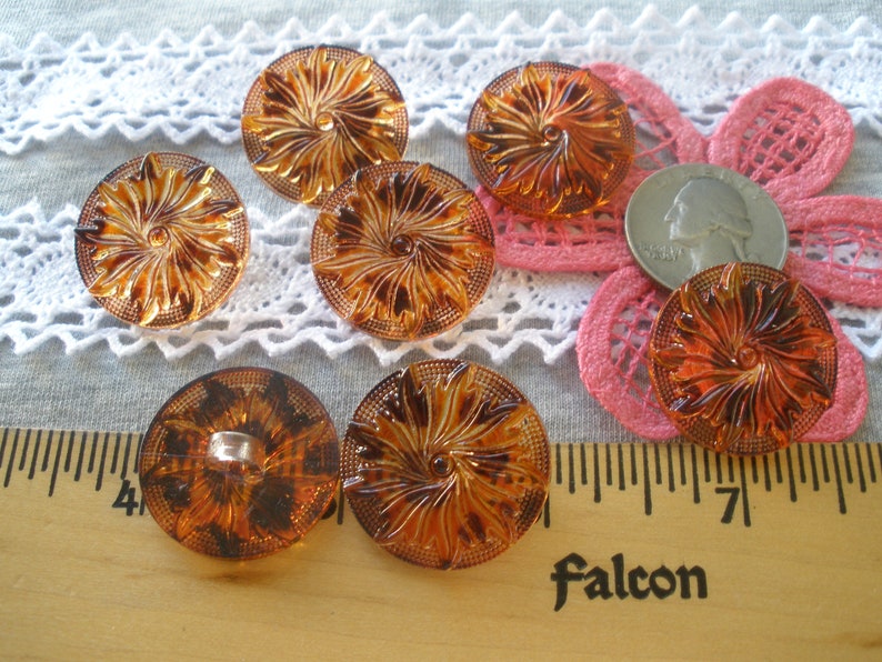 1 Inch Carved Flower Shank Plastic Tortoise Shell Buttons 40L - Etsy