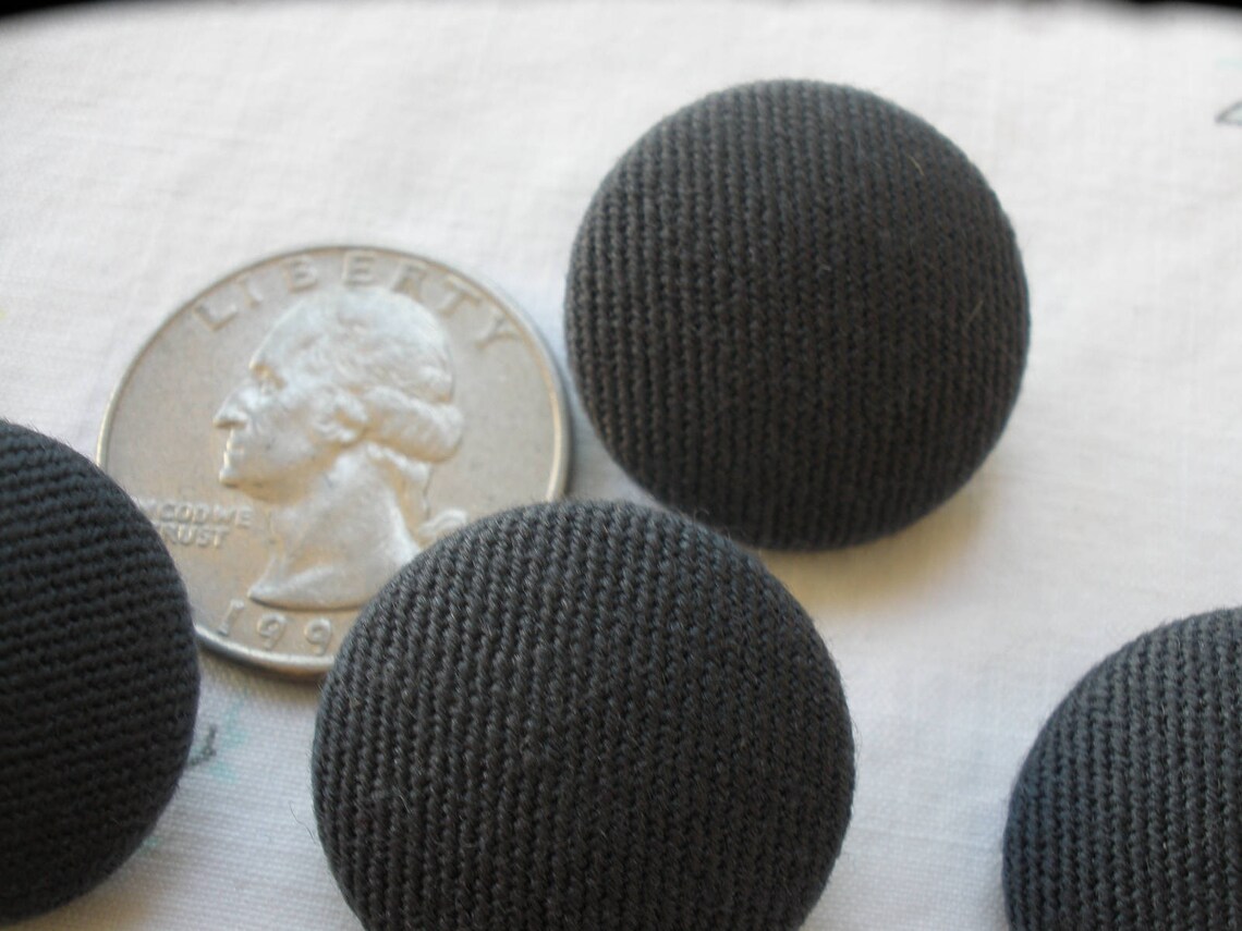 23MM Tufting Buttons Textured Fabric Covered Colors Black Blue Metal ...