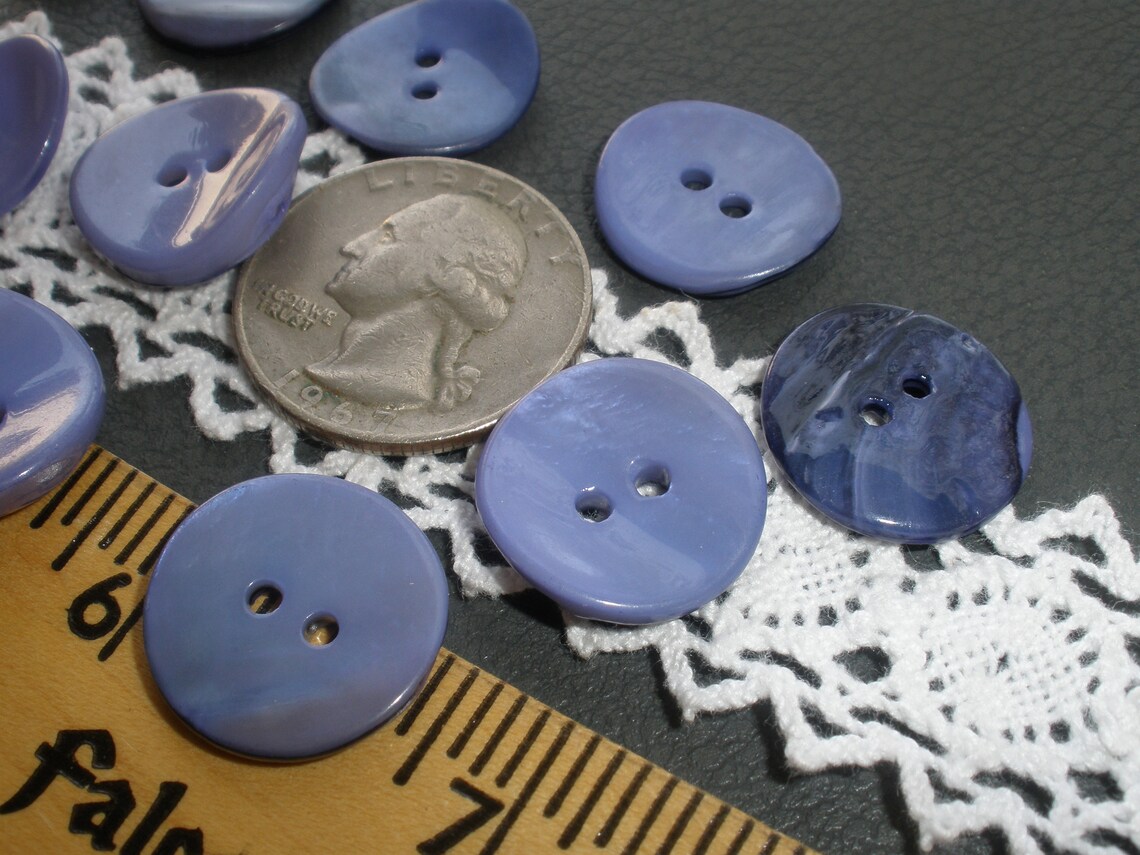 17MM Dyed Periwinkle Blue Mussel Shell Buttons 28L 11/16 - Etsy