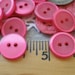 24 Cool Vintage Bright Pink Buttons 9/16" (22L 14MM) Shiny Rim 2 Hole ...