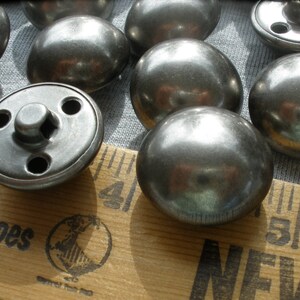 Matte Antique Silver Buttons Hollow Dome Shank Size 32L (13/16" 20mm ...