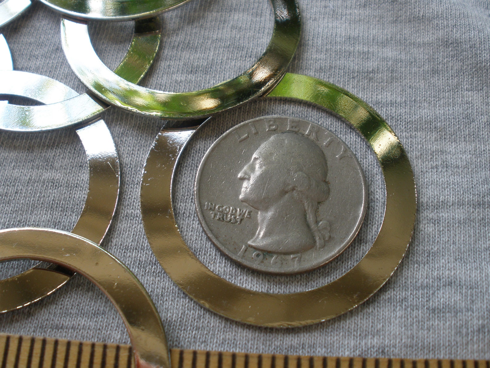 30MM ID / 39MM OD Metal Thin Flat O Rings Nickel Color Round - Etsy