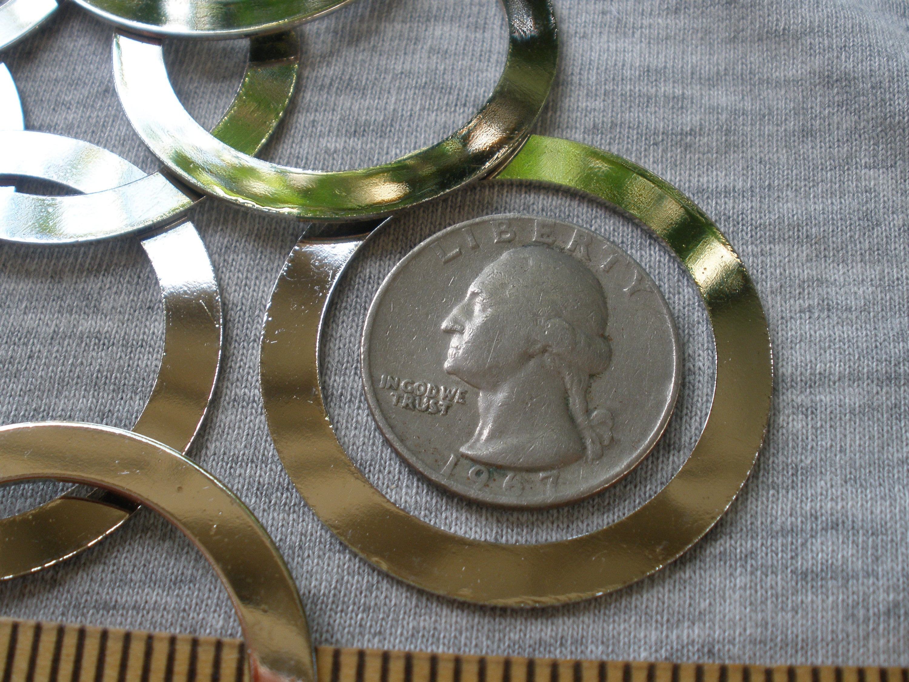 30MM ID / 39MM OD Metal Thin Flat O Rings Nickel Color Round - Etsy