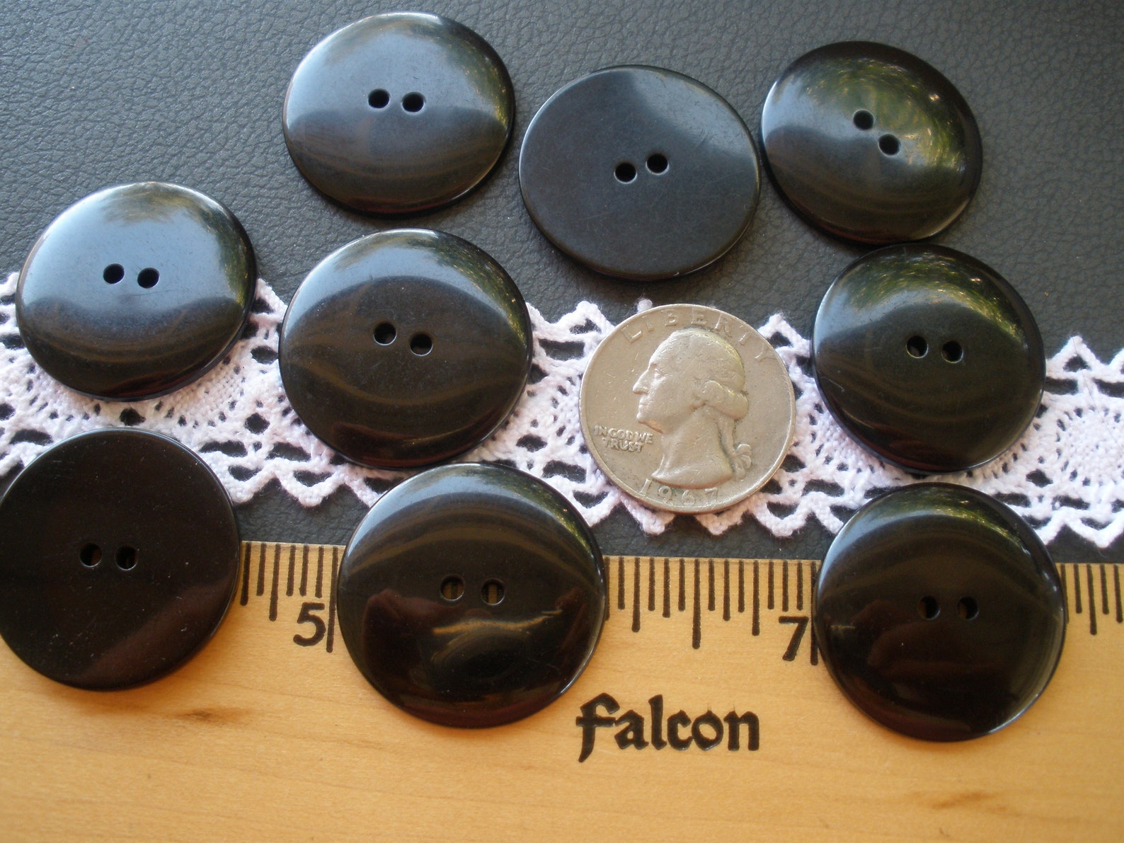 Cool Vintage Basic Black Buttons 9 Coat Size 28MM Plastic 1 - Etsy