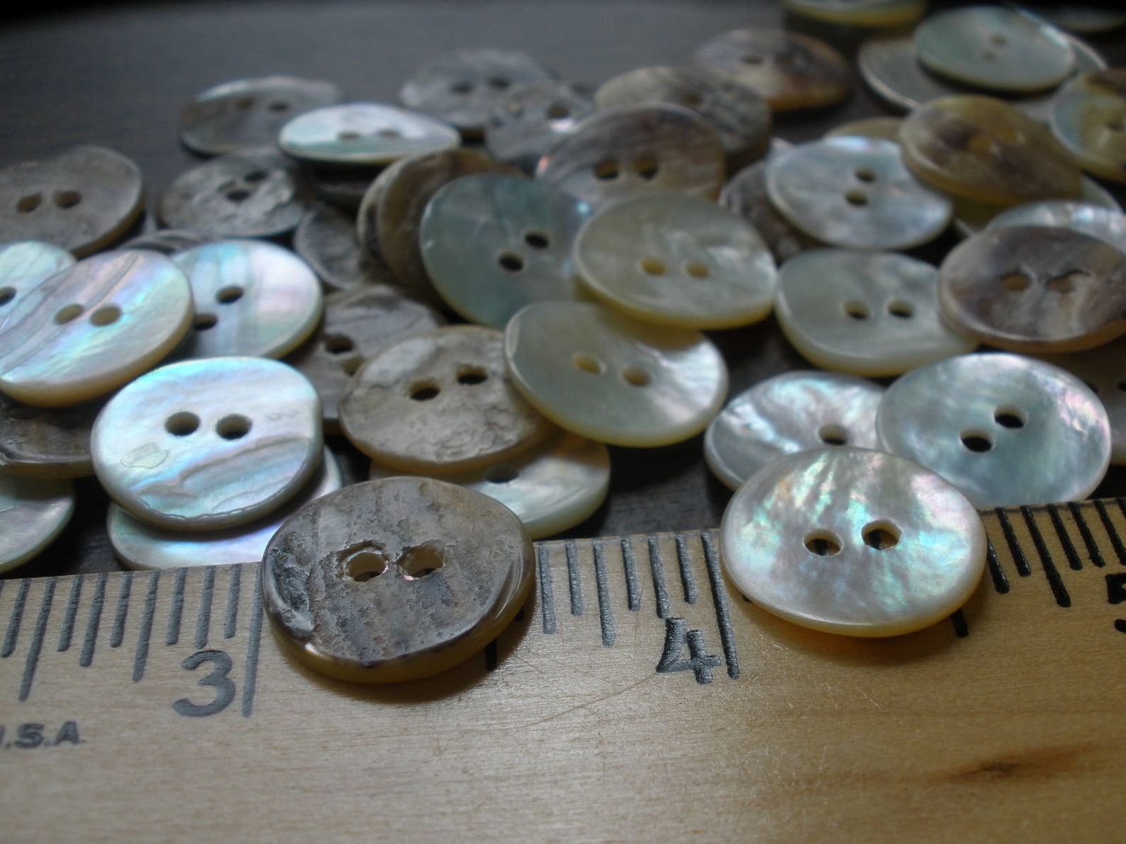 15MM Cool MOP Shell Buttons Natural 5/8 24L Pearly White | Etsy