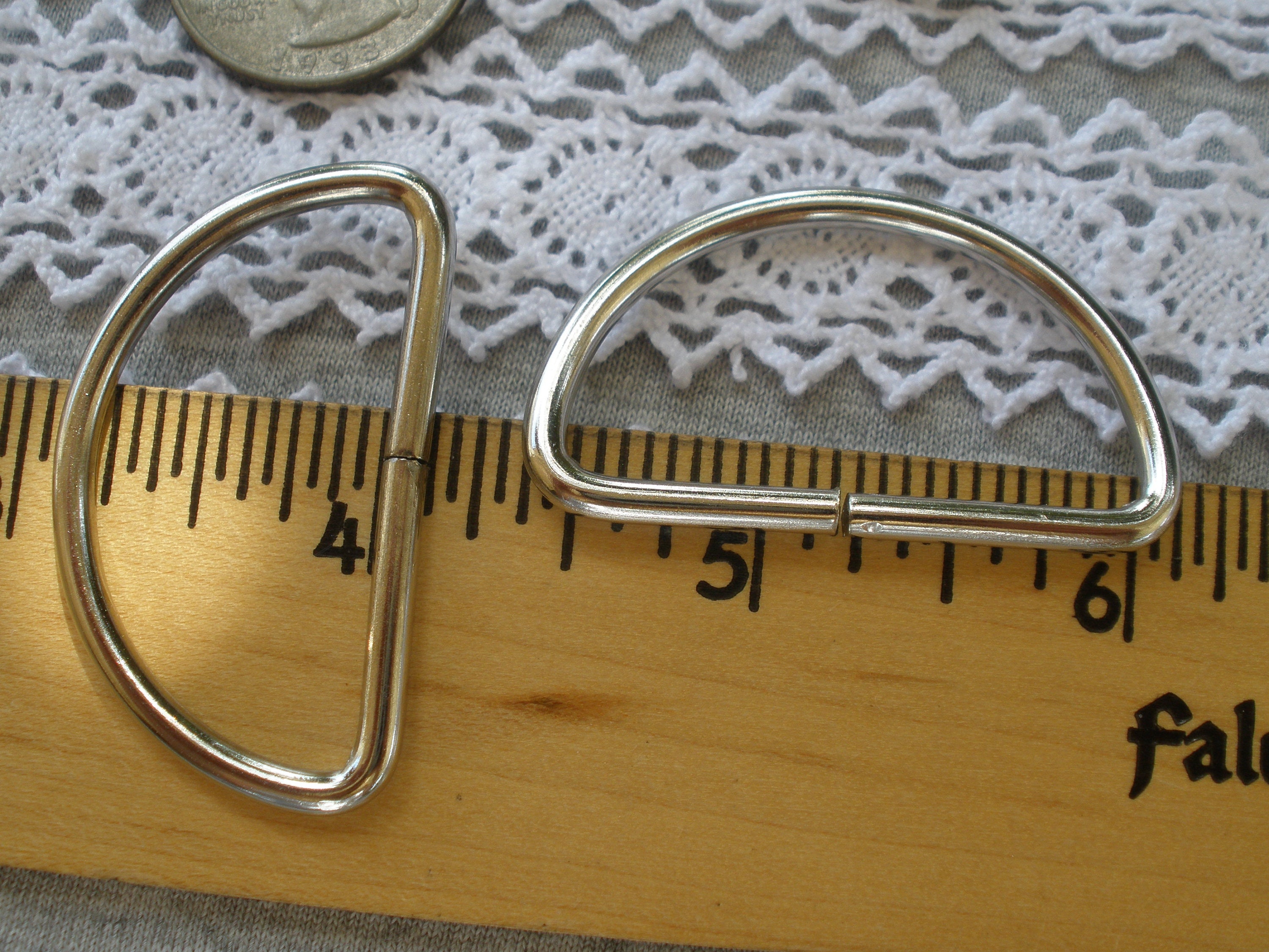 Metal 1.5 inch Split D rings D-Ring Shiny or Dull Silver or | Etsy