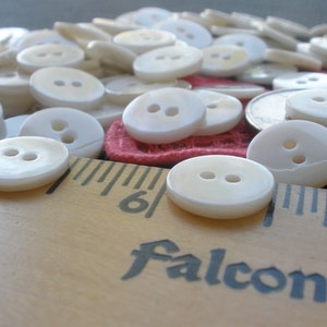 Thick Freshwater Shell MOP Buttons Pearl Milk White 20L 1/2" 13MM 2 ...