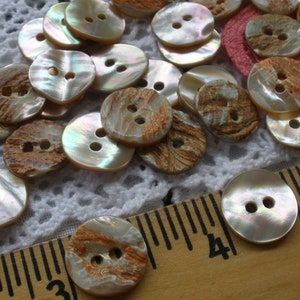 13MM Red Abalone Shell Buttons Natural 1/2" 20L Pearly Rose Rainbow MOP ...