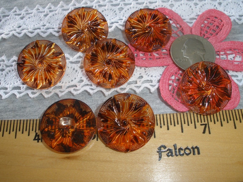 1 Inch Carved Flower Shank Plastic Tortoise Shell Buttons 40L - Etsy