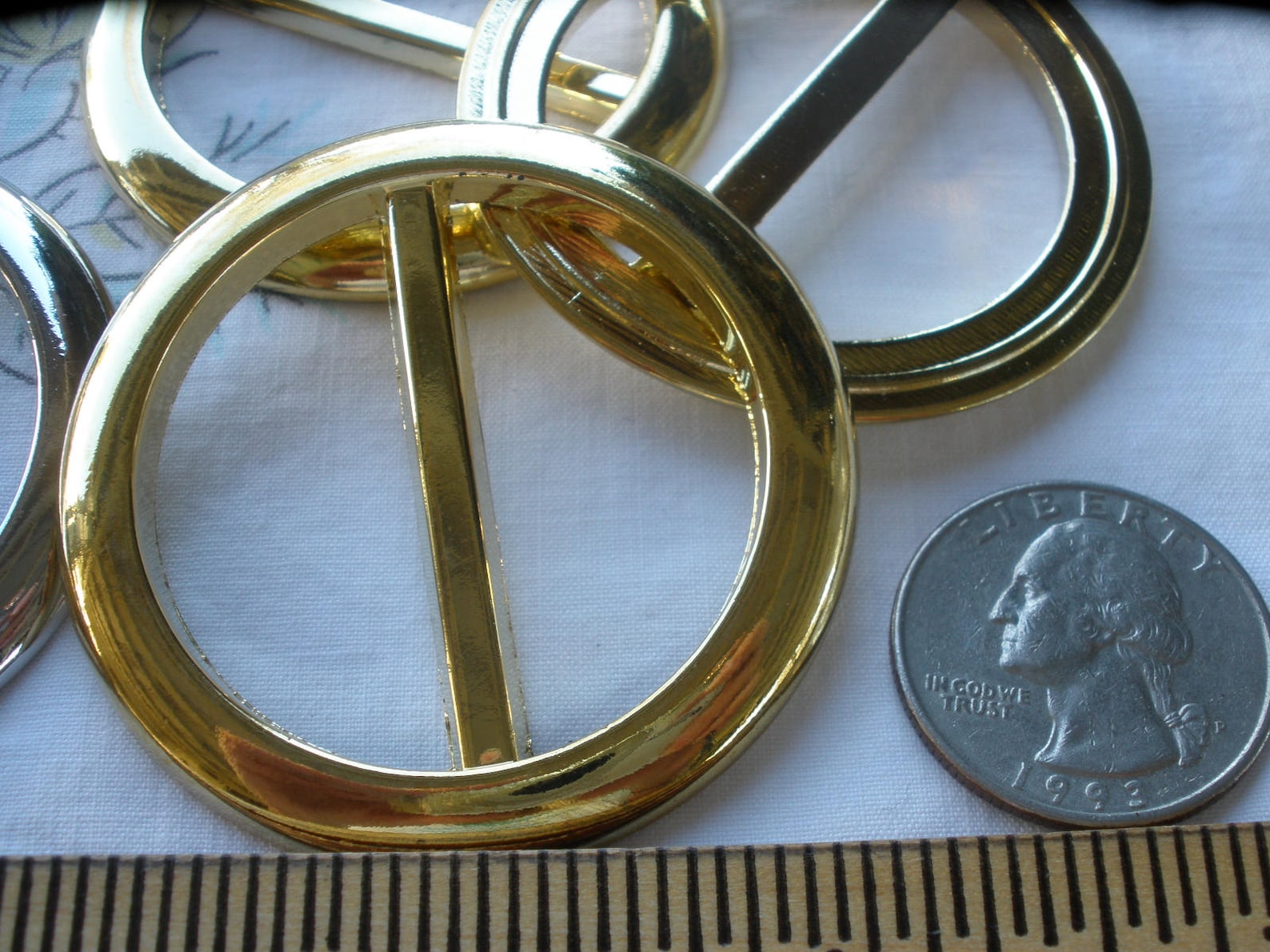 Basic Gold or Silver Plastic Scarf Slide Round Buckle - Etsy