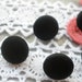 11MM Tuxedo Buttons Black Knit Fabric Cover Buttons 9 Each 7/16" Cloth ...