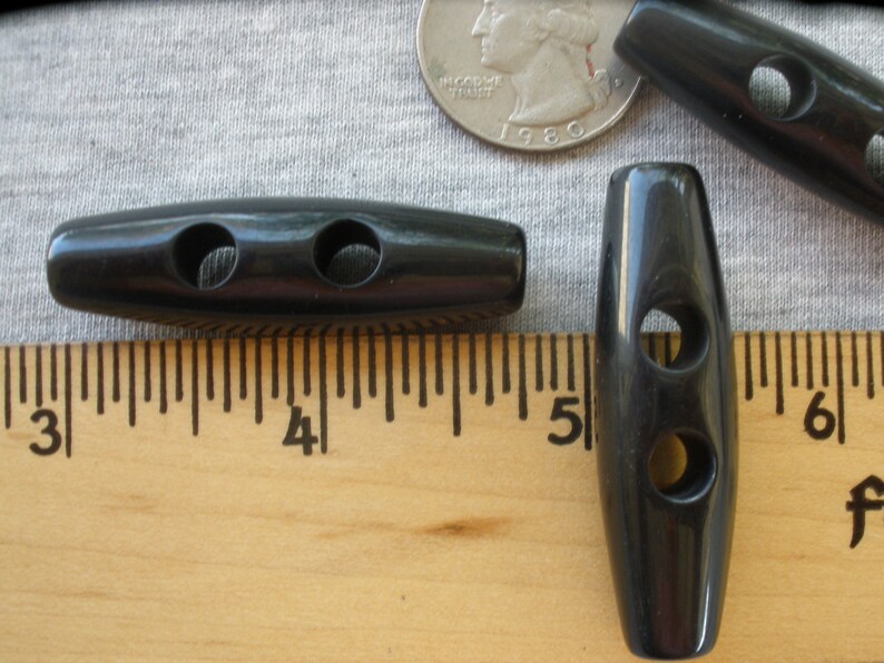 44MM Black Toggle Coat Buttons Extra Large Sweater Closure | Etsy