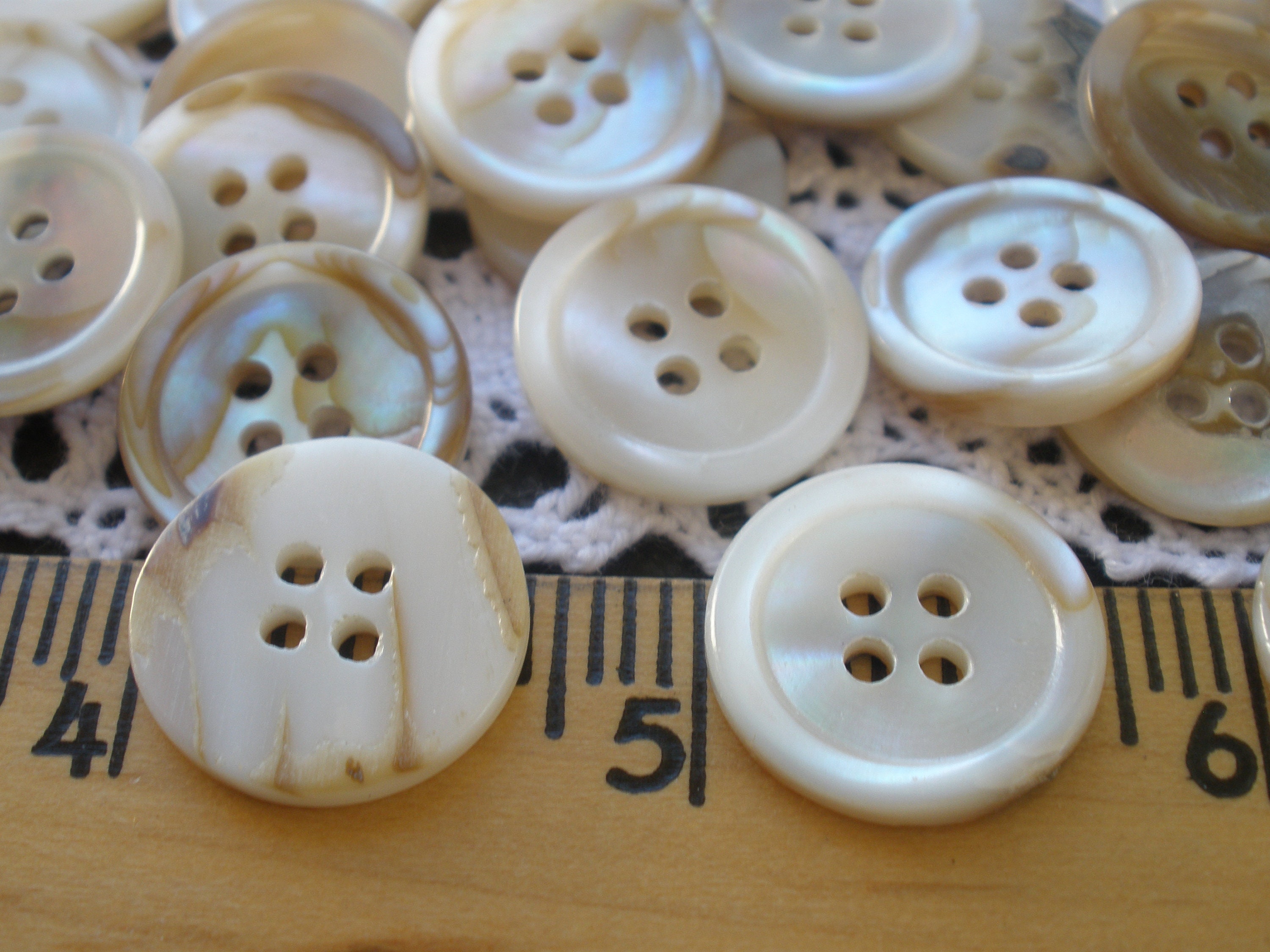 Washibodo MOP Shell Buttons Natural 3 Sizes 18L 20L 28L | Etsy