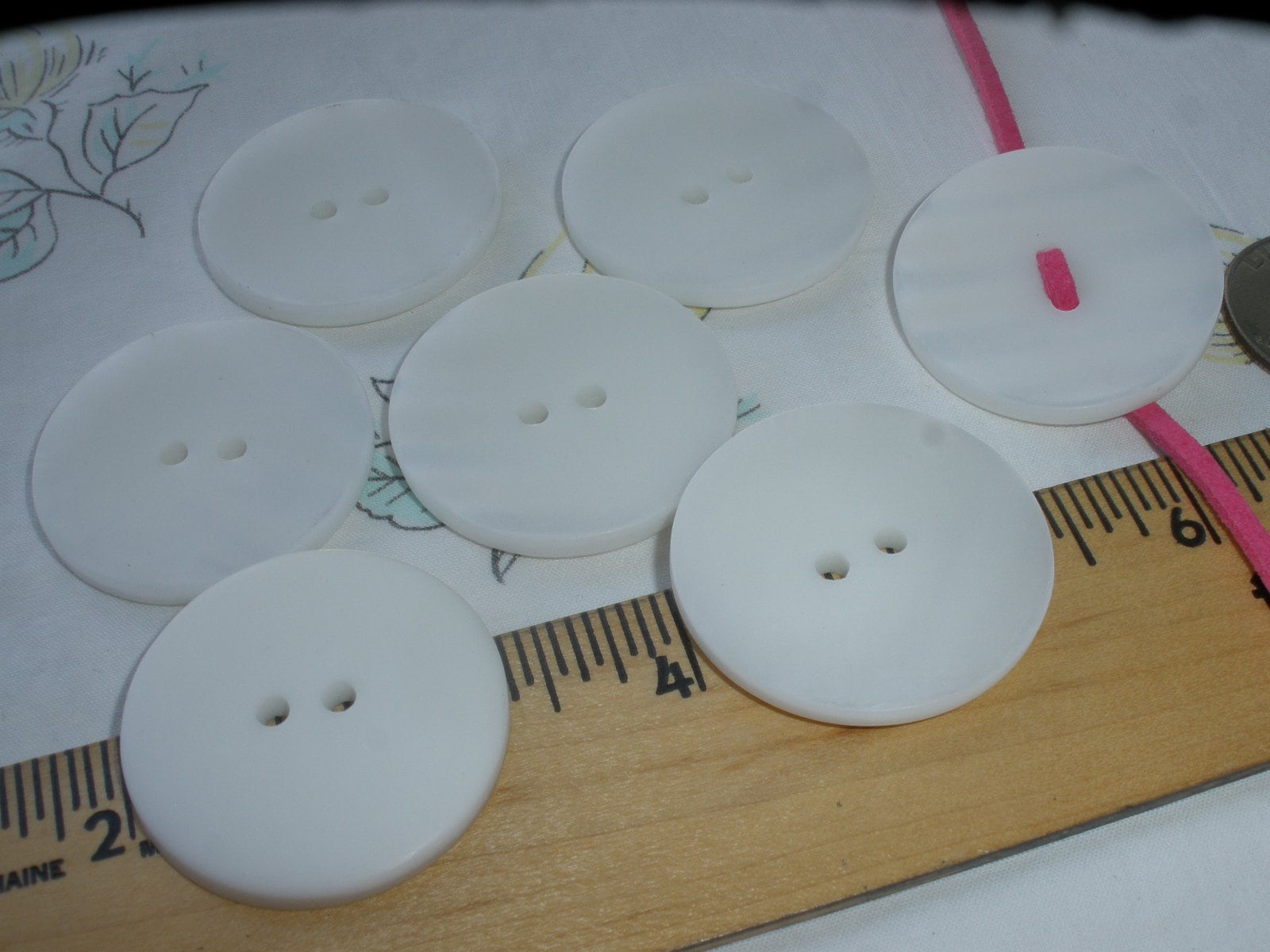 Frost White Large Coat Buttons 55L 35mm 1 3/8" Plastic 2 Hole Sew-on ...