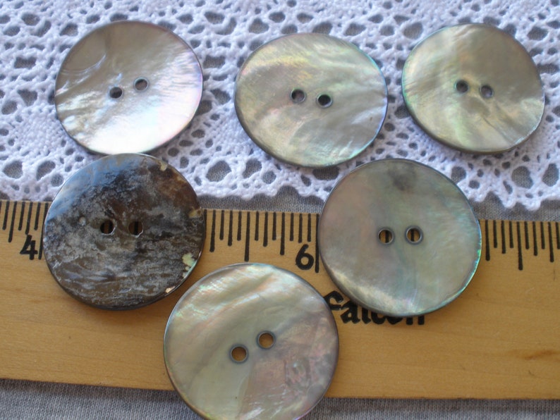 Extra Large 3CM Pearl Smoke Real Shell Buttons MOP Natural 1 | Etsy