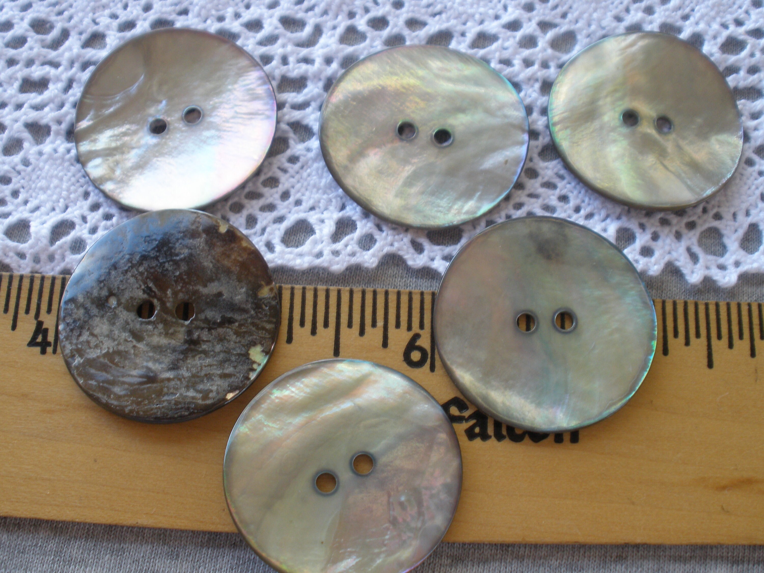 Extra Large 3CM Pearl Smoke Real Shell Buttons MOP Natural 1 3/16 ...