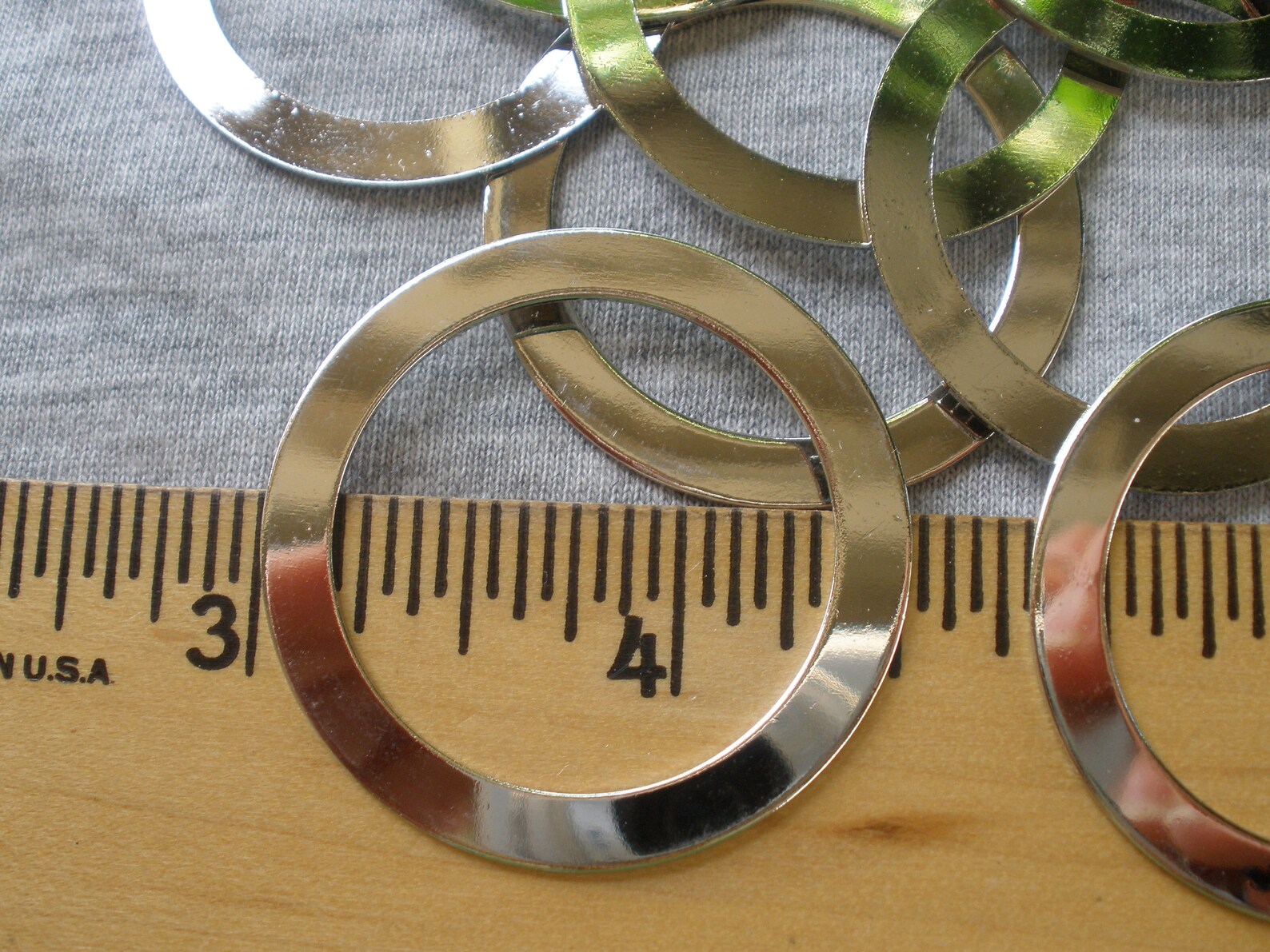 30MM ID / 39MM OD Metal Thin Flat O Rings Nickel Color Round - Etsy