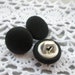 11MM Tuxedo Buttons Black Knit Fabric Cover Buttons 9 Each 7/16" Cloth ...