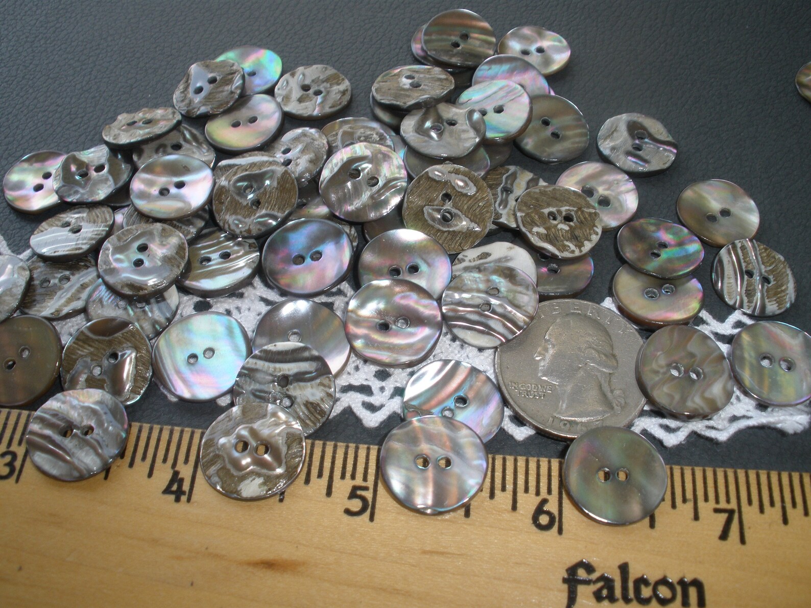 Rainbow Smoke Real Shell Buttons 24L 15mm Natural Abalone MOP - Etsy