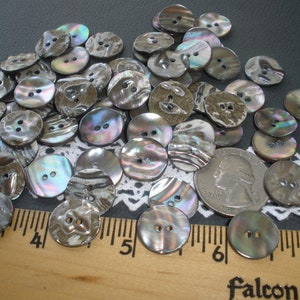 Rainbow Smoke Real Shell Buttons 24L 15mm Natural Abalone MOP Jewelry ...