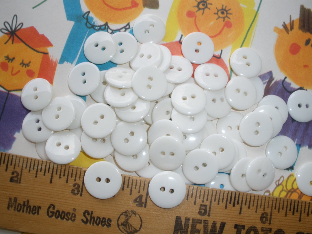 Bulk Buttons 1 Gross 15MM Ivory White Plastic 23L 2-hole Sew on Wedding ...