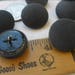 23MM Tufting Buttons Textured Fabric Covered Colors Black Blue Metal ...