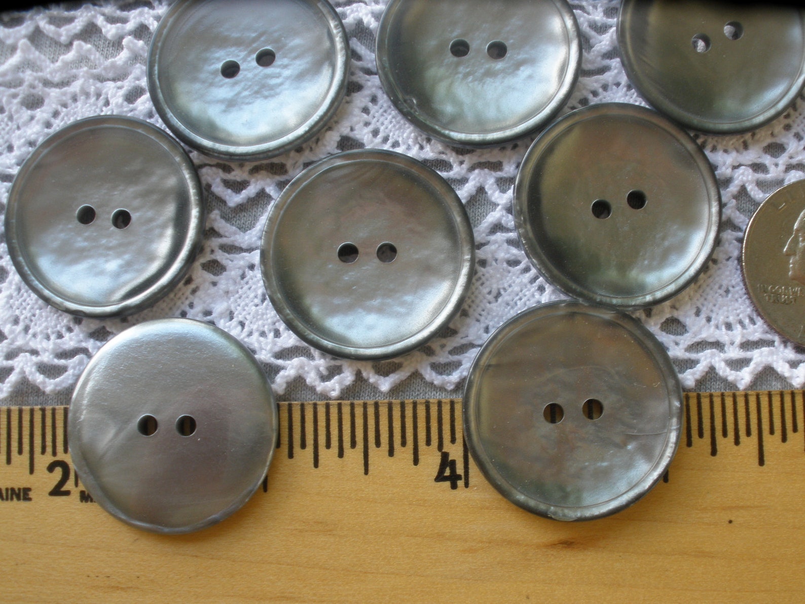 Pearlized Gray Plastic Coat Buttons 27mm 44L 1 1/16 - Etsy