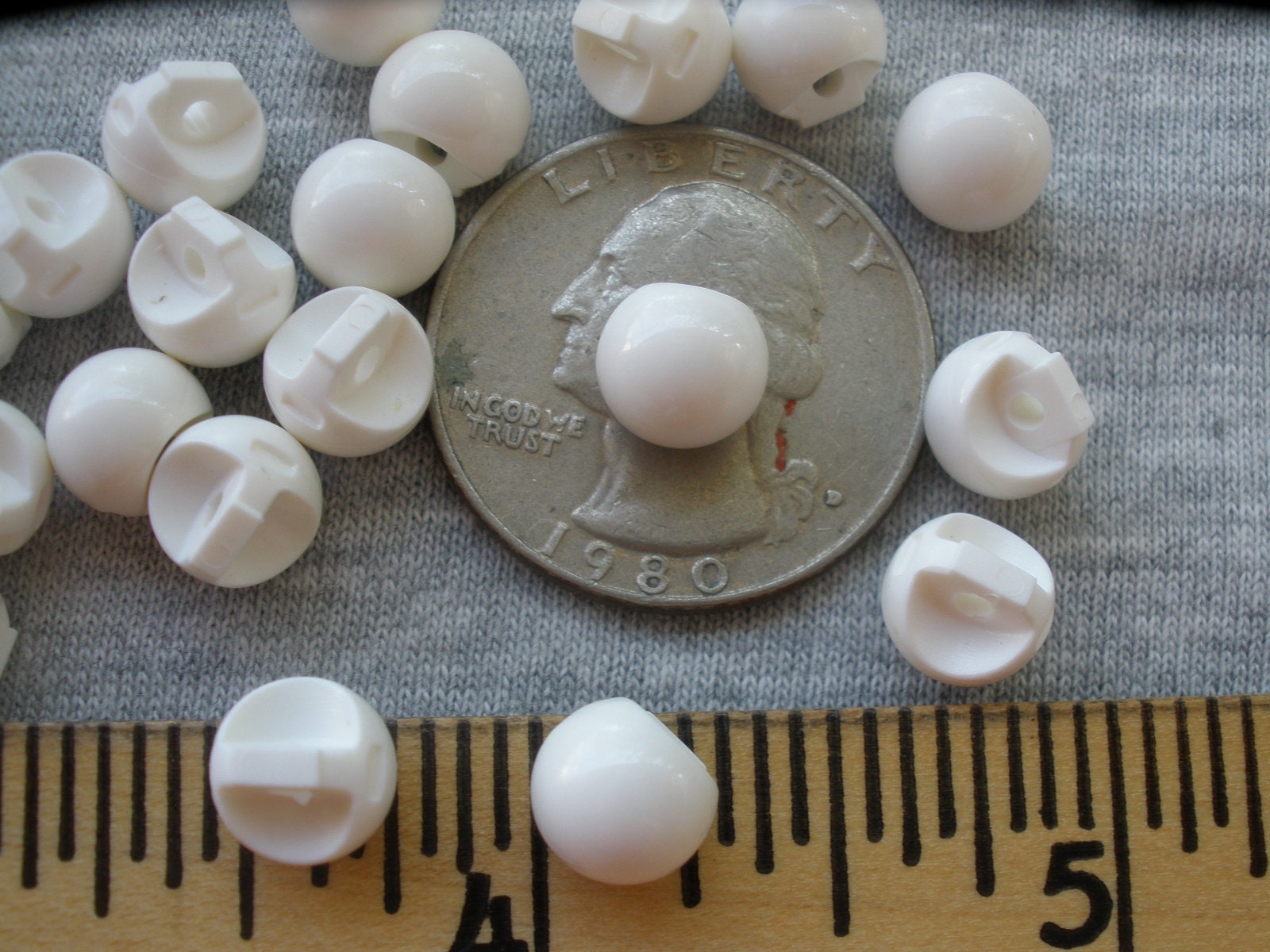 Tiny White 8MM Ball Buttons Self Shank Plastic 5/16 14L | Etsy