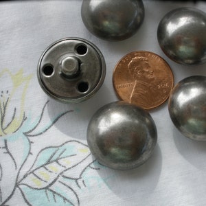 Matte Antique Silver Buttons Hollow Dome Shank Size 32L (13/16" 20mm ...