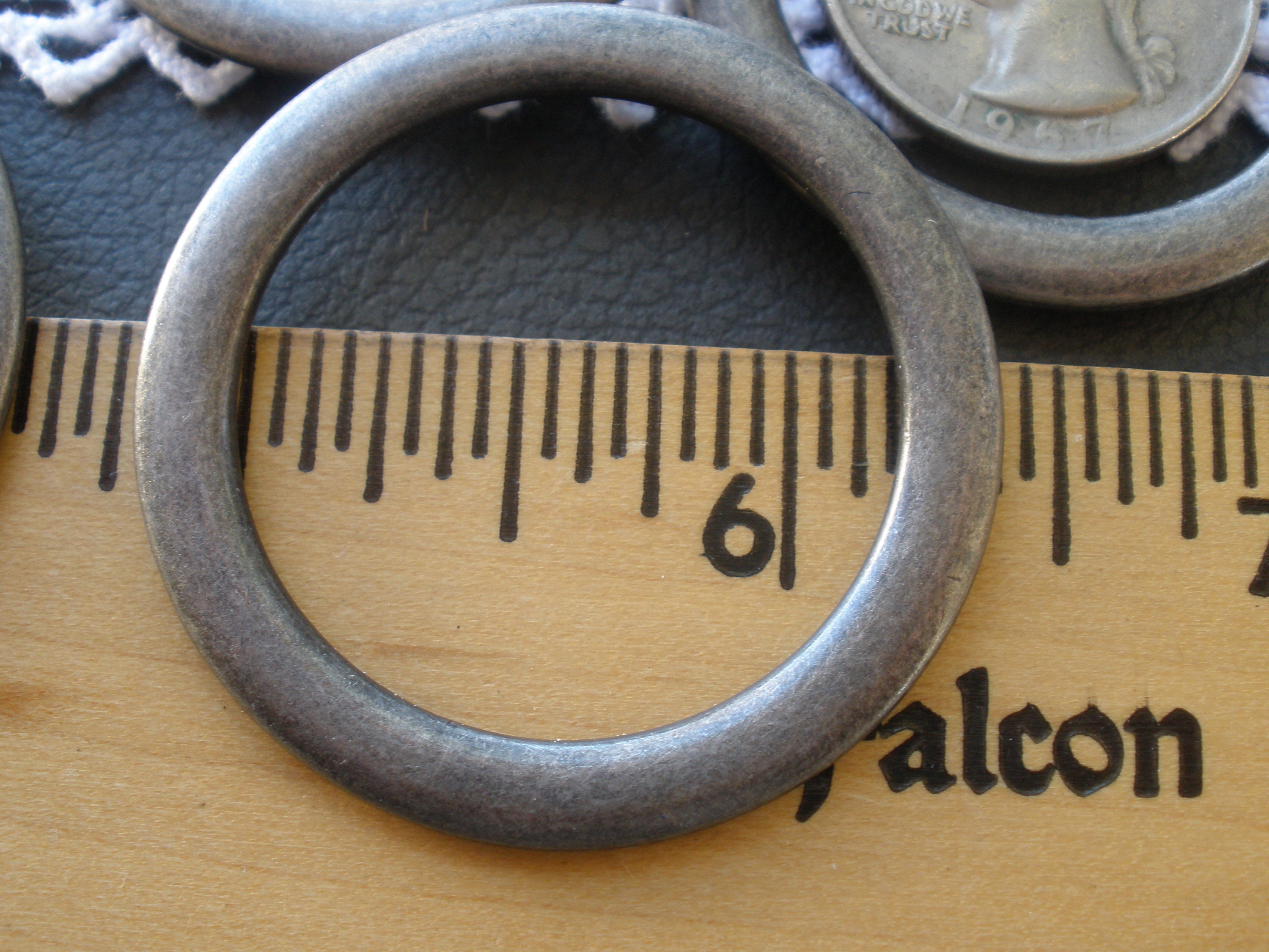 Antique Dull Silver Tone Metal O-rings Tapered Round 30MM OD | Etsy