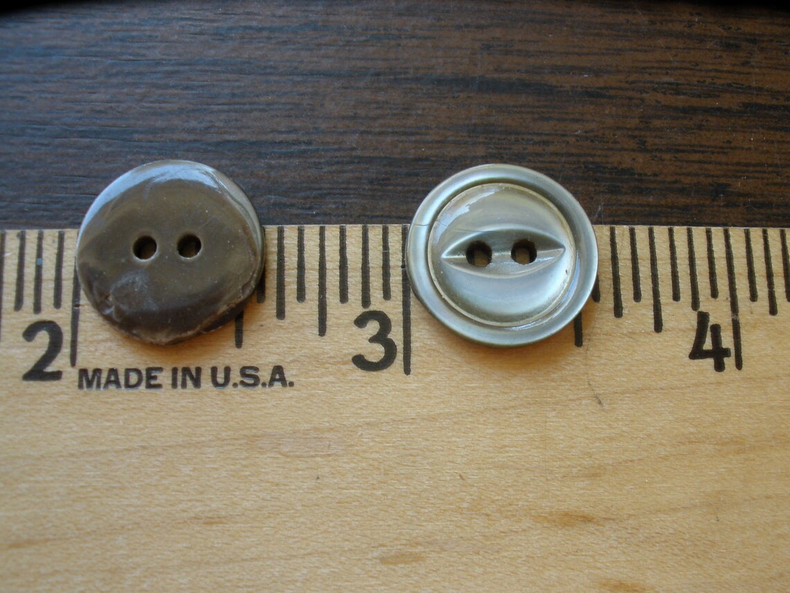 Vintage Carved Real River Shell Buttons Cat's Eye Gray - Etsy