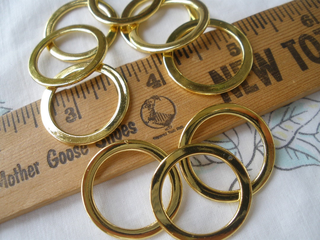 26mm Metal Flat O Rings Gold or Silver Color Round 20mm Opening 1 ...