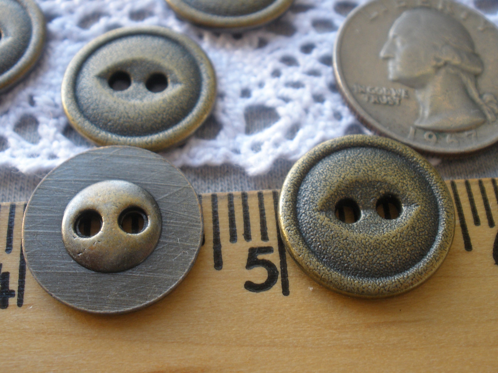 17MM Metal Shirt Buttons Bronze Fisheye 11/16" 28L 2mm Holes Industrial ...