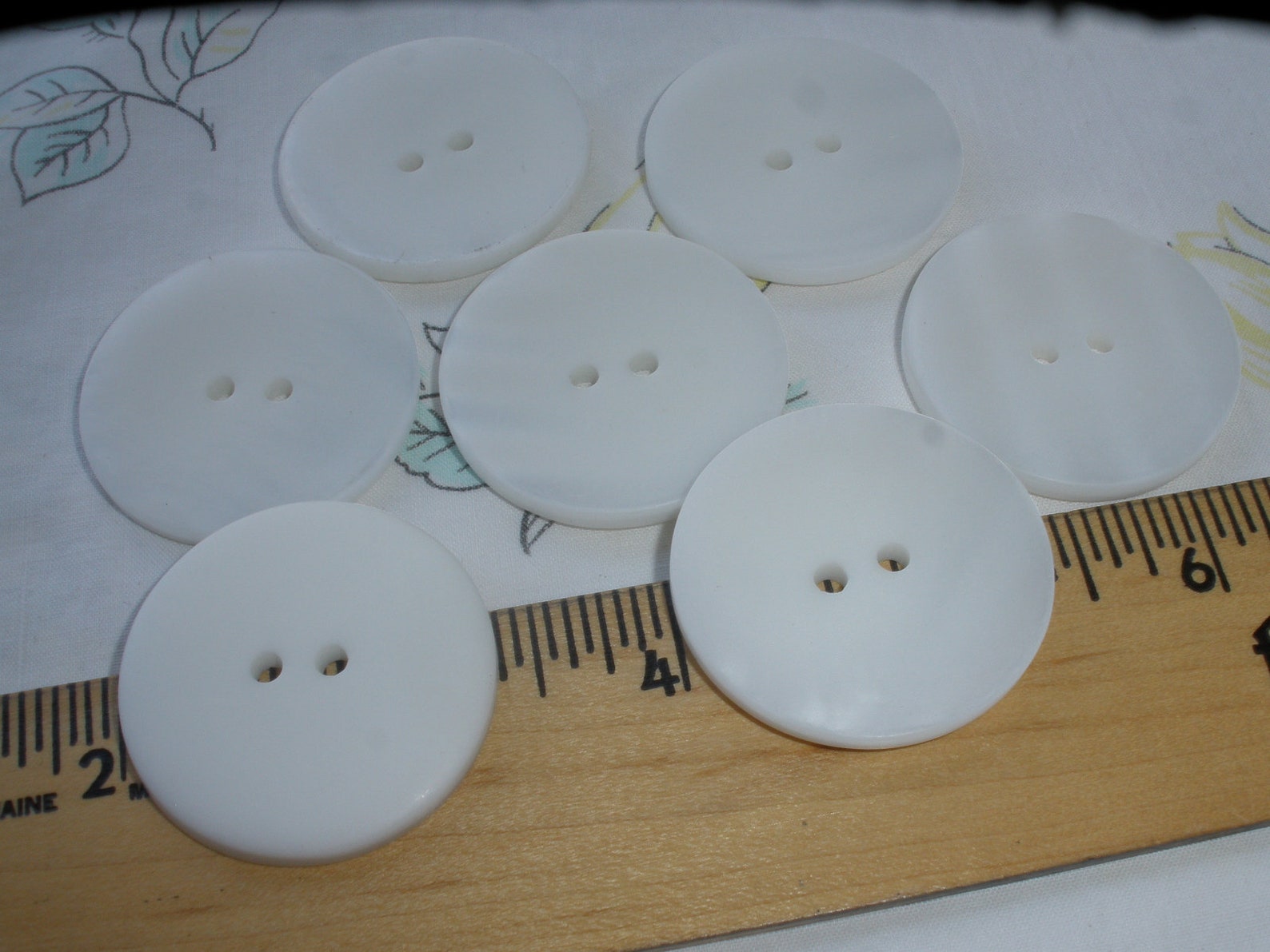 Frost White Large Coat Buttons 55L 35mm 1 3/8" Plastic 2 Hole Sew-on ...
