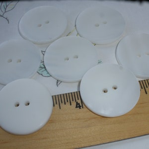Frost White Large Coat Buttons 55L 35mm 1 3/8" Plastic 2 Hole Sew-on ...