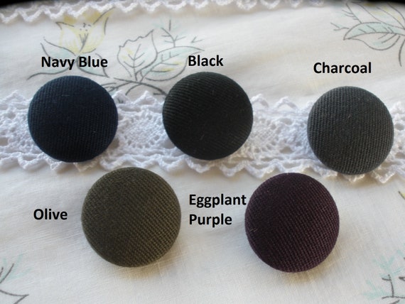 23MM Tufting Buttons Textured Fabric Covered Colors Black Blue - Etsy