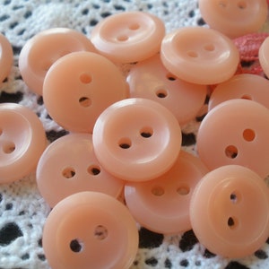 24 Pcs Cool Vintage Matte Light Pink Plastic Buttons 1/2" (13MM) Size ...