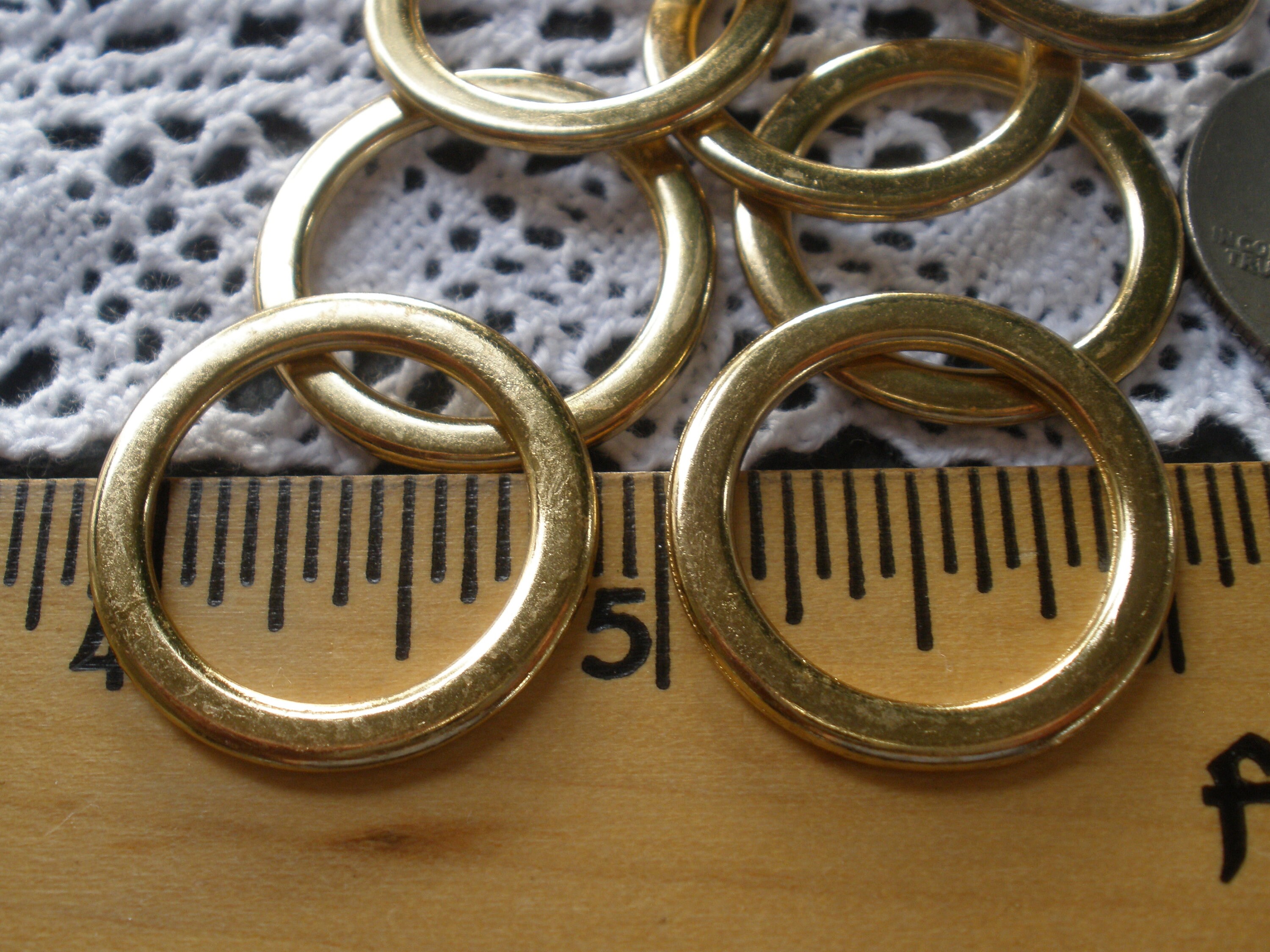26MM OD / 20MM ID Metal Flat O Rings Light Gold Color Round - Etsy