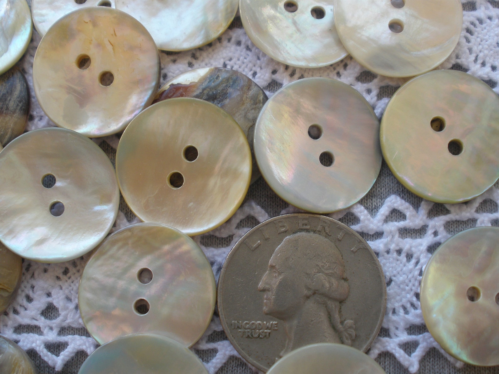Thick Pearly MOP Shell Buttons Natural 20mm 13/16 | Etsy