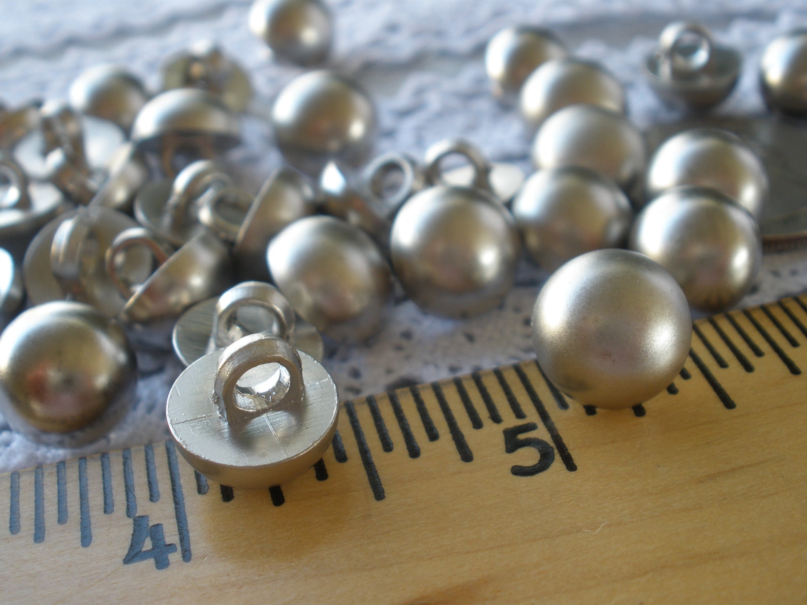 Matte Silver Half Ball Shank Buttons Doll Eyes 11mm Plastic | Etsy