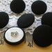 Tuxedo Buttons Black Textured Fabric Cover Buttons 3/4 Cloth Covered ...