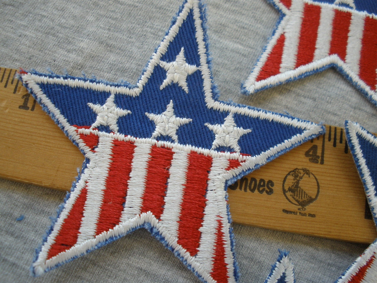 Star Applique Patches American Flag Embroidered Stars 3.25" Iron-on ...