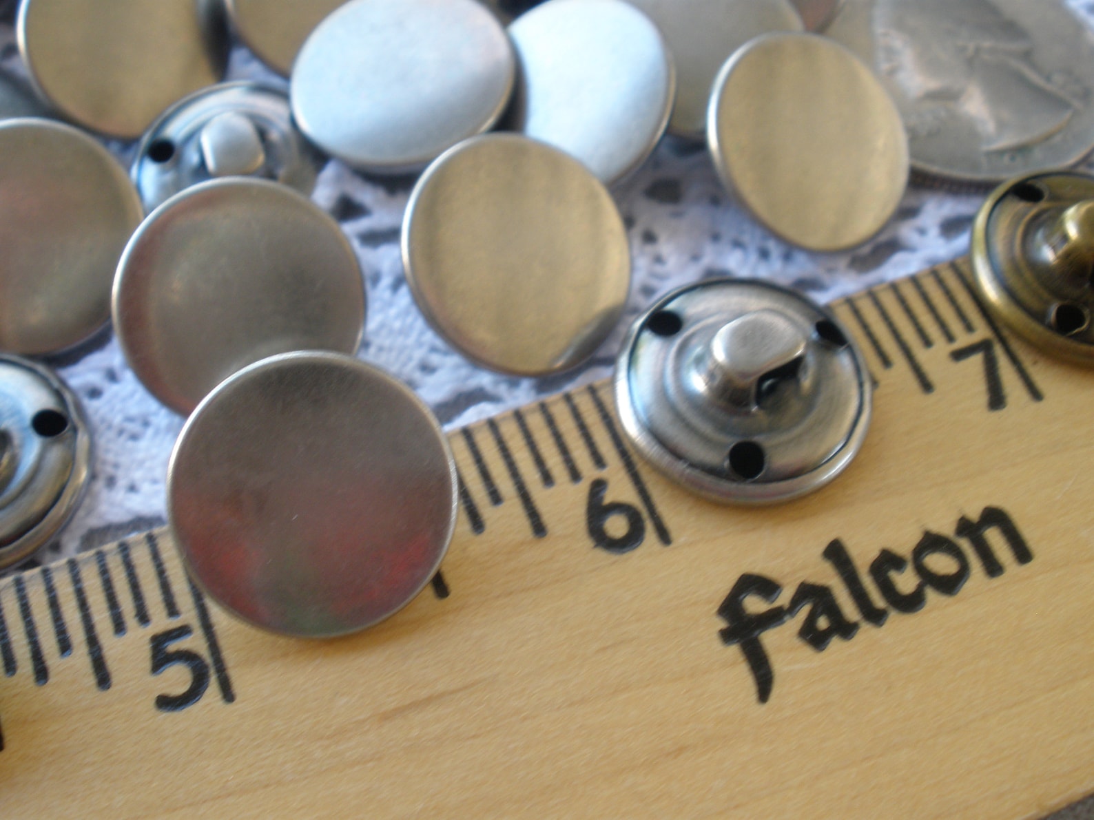 15MM Antique Silver or Bronze Shirt Buttons Flat Front Shank Hollow ...