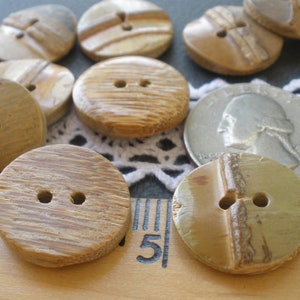 Textured Bamboo Wood Buttons 20MM 32L 13/16" Natural 2 Hole Sew-on ...