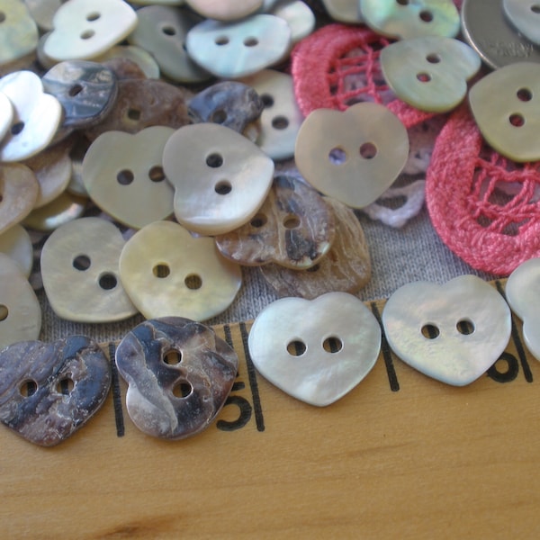 Heart Shape Buttons - Etsy